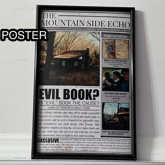 Art | The Evil Dead Bruce Campbell Sam Rami Horror Movie Newspaper ...